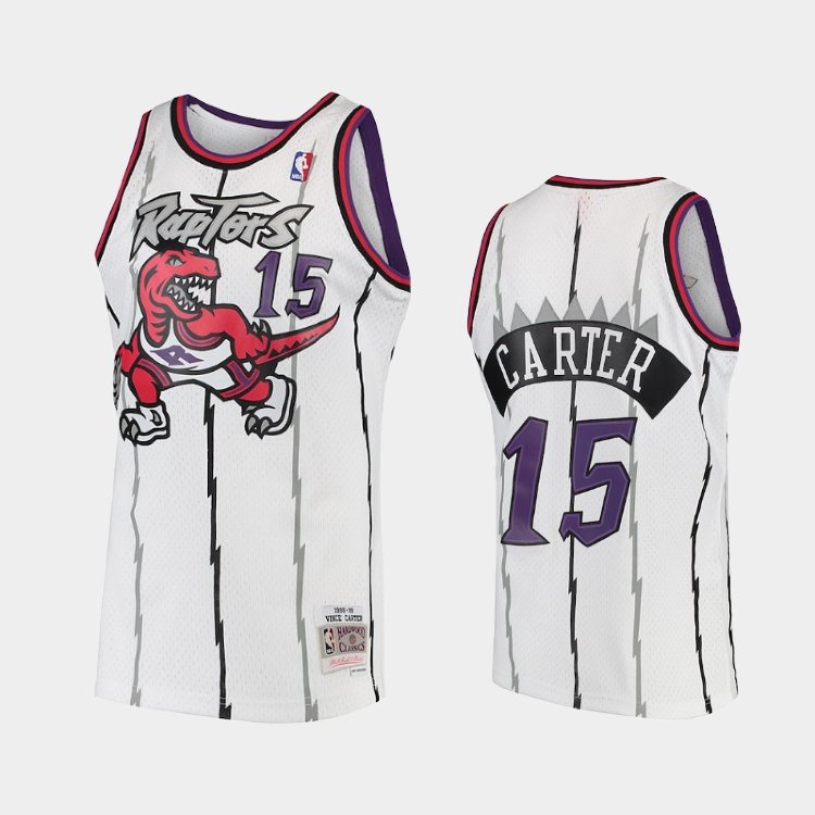 Toronto Raptors #15 Vince Carter White Hardwood Classics баскетбольная ...